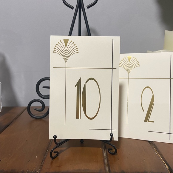Party Supplies | Art Deco Table Numbers 11 Card Stock Table Numbers ...
